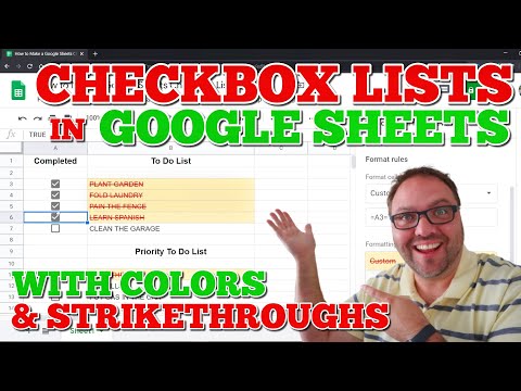 How to Make a Google Sheets Checkbox List with Strikethroughs & Colors