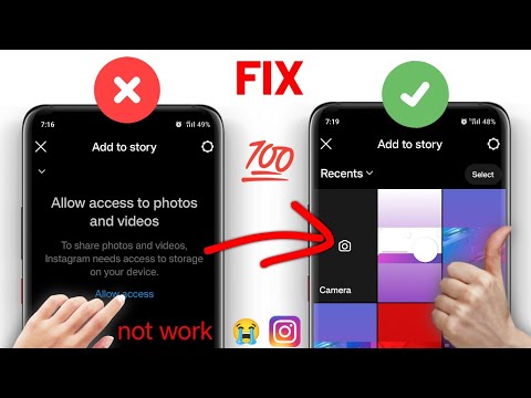 How to Allow to access photos and videos Instagram story | Fix Instagram Camera Problem in Android