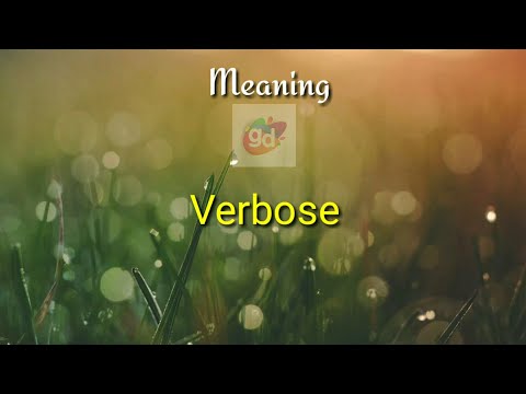 Verbose Meaning with Pronunciation||Googul Dictionary||