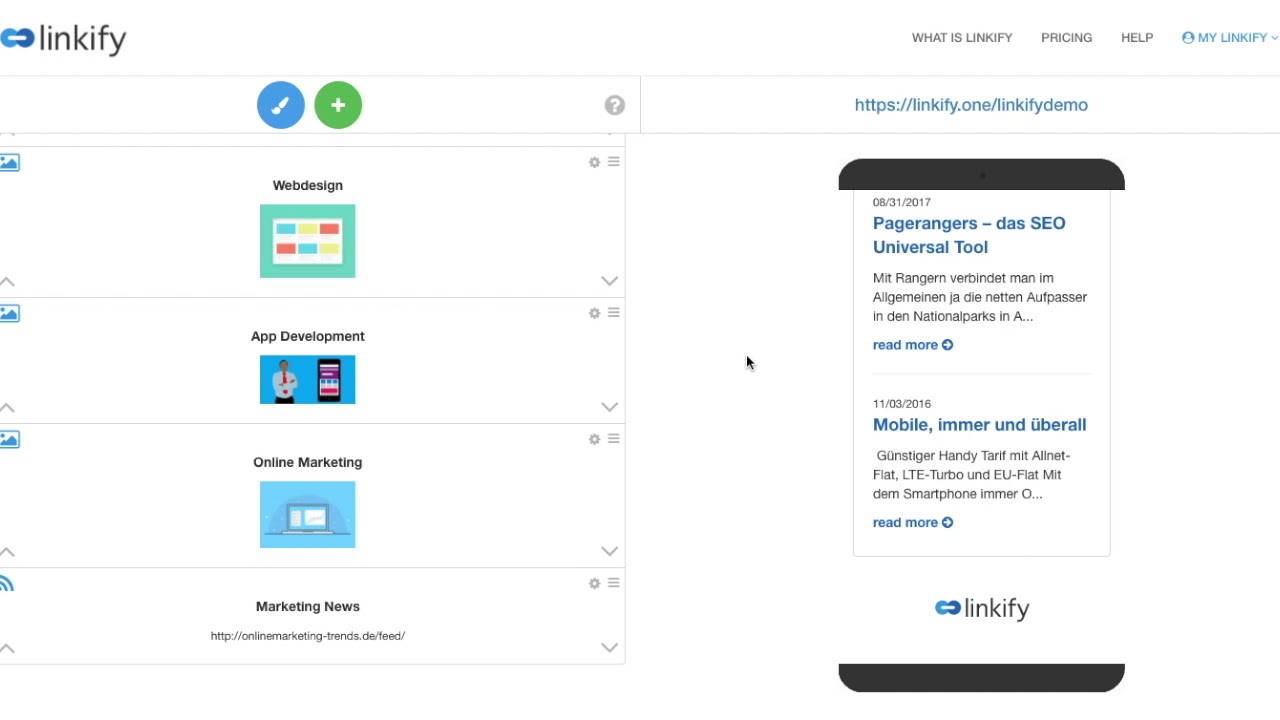 How to create a Linki Page with Linkify. Extend your social profile with one link
