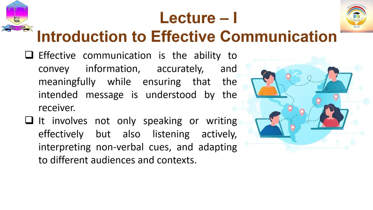 Module I Lecture I  Introduction to Effective Communication