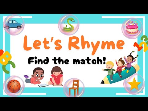 Learning Rhyming Words | Do They Rhyme? Matching Game Activity | kids English worksheets |