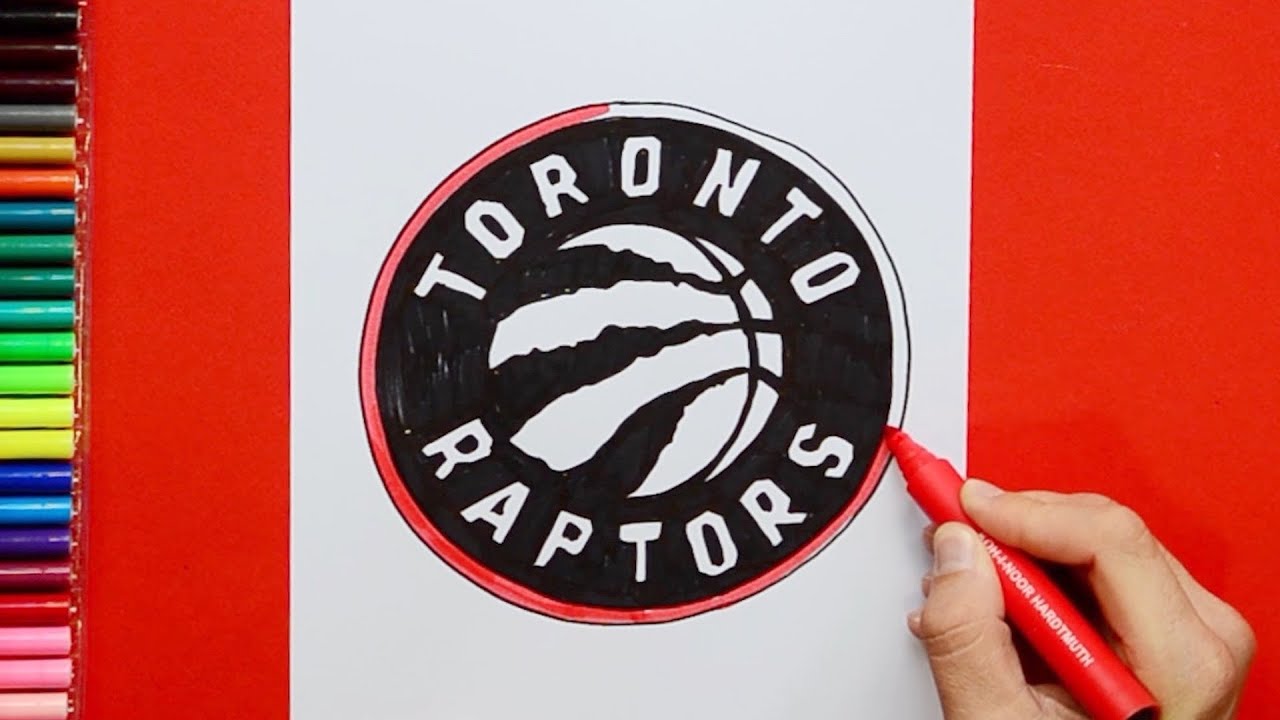 How to draw Toronto Raptors logo (NBA Team)