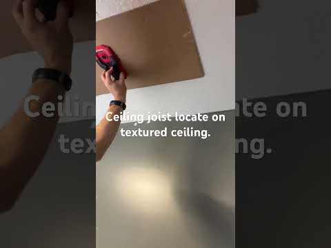 How to locate joist on textured ceiling.