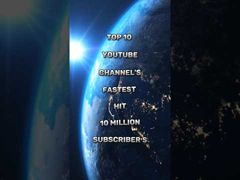 Top 10 YouTube Channel's Fastest Hit 10 Million Subscribers #ur • cristiano #ronaldo #mrbeast #viral