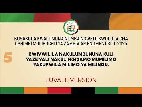 Constitutional Amendments Provision 5 - Luvale Version