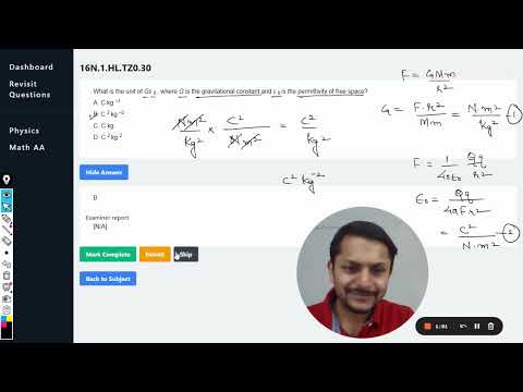 What is the unit of Gε 0 , where G is the gravitational constant and ε 0 is the permittivity of free