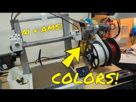 My 3d printers with the Bambu Lab A1 Combo, with AMS, the easiest 3d printer to learn on!