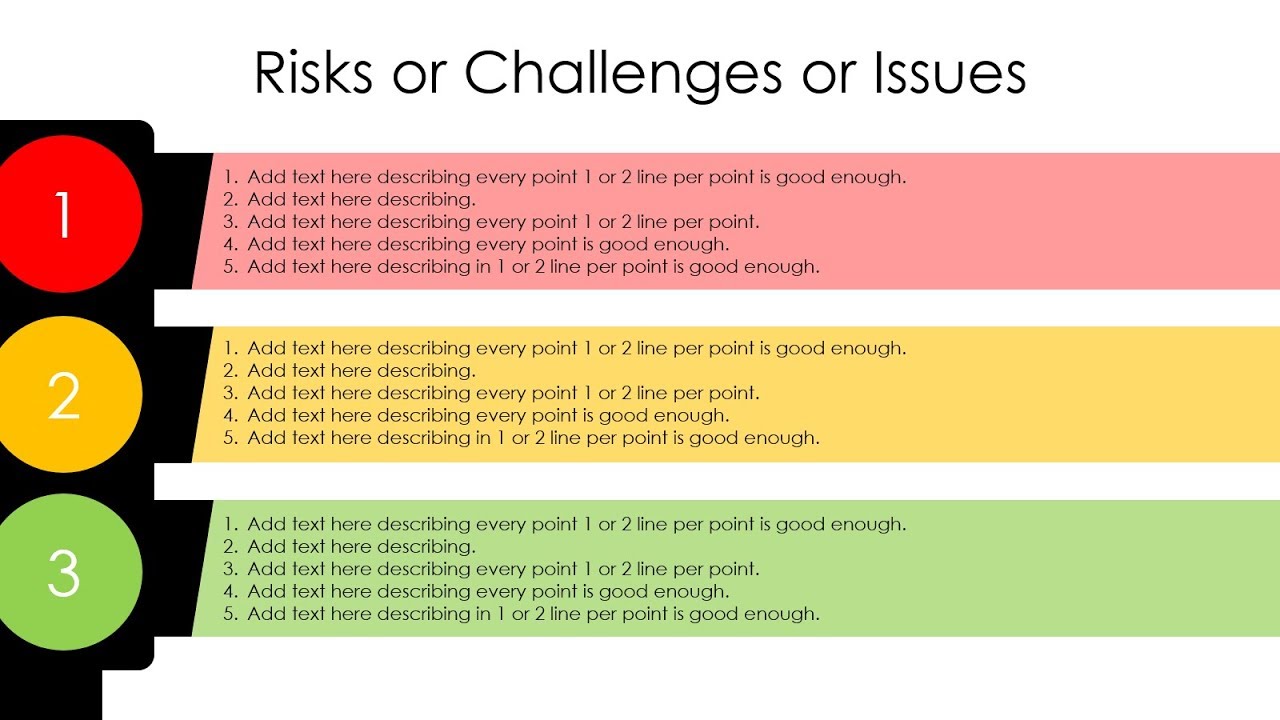 Project Risk or Issues or Challenges Management Template | Powerpoint Slide Design Tutorial