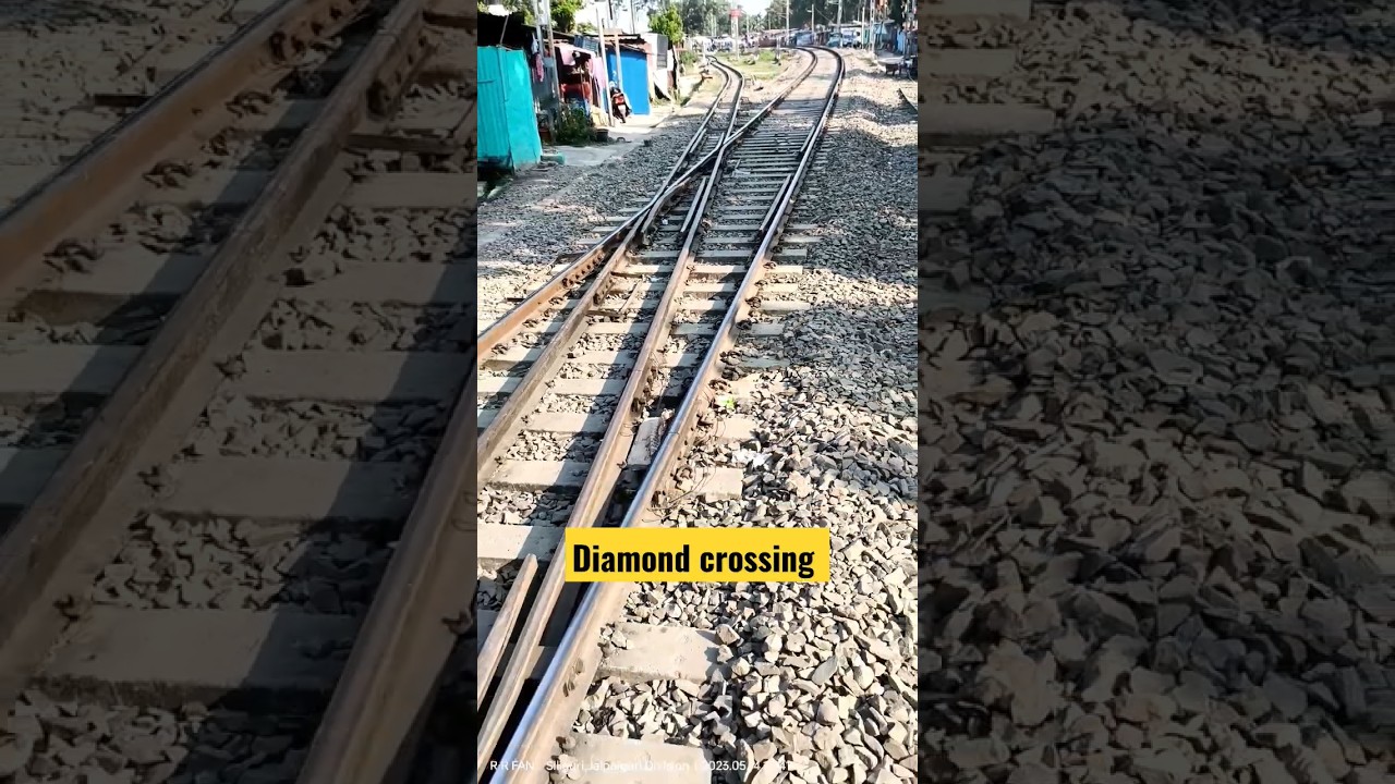 diamond crossing between narrow gauge line and broad gauge  #toytrain #Siliguri