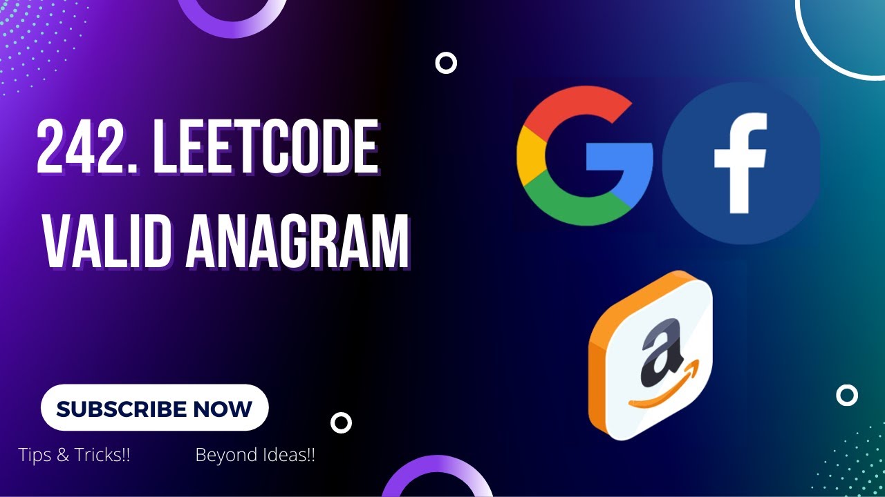 Valid Anagram | 242 Leetcode | Hashmap | Python