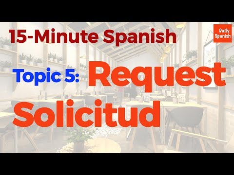 Request something | Learn Spanish | Daily Spanish Conversation