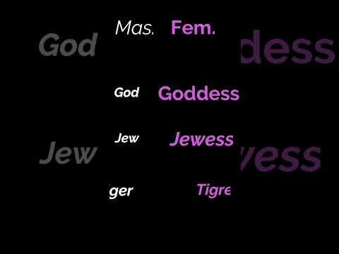 Feminine - Masculine words by adding - ess