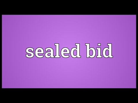 Sealed bid Meaning