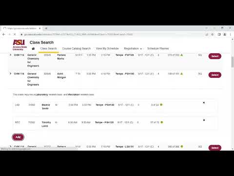 ASU Class Search
