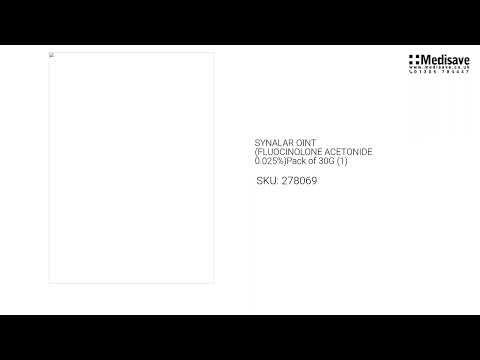 SYNALAR OINT FLUOCINOLONE ACETONIDE 0 025 Pack of 30G 1 278069
