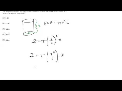 #12 - Right Circular Cylinders, SAT Math Level 2