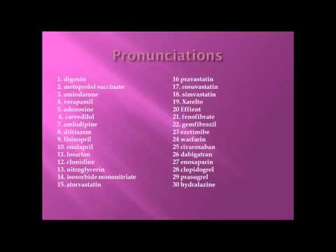 Cardiovascular Pronunciations