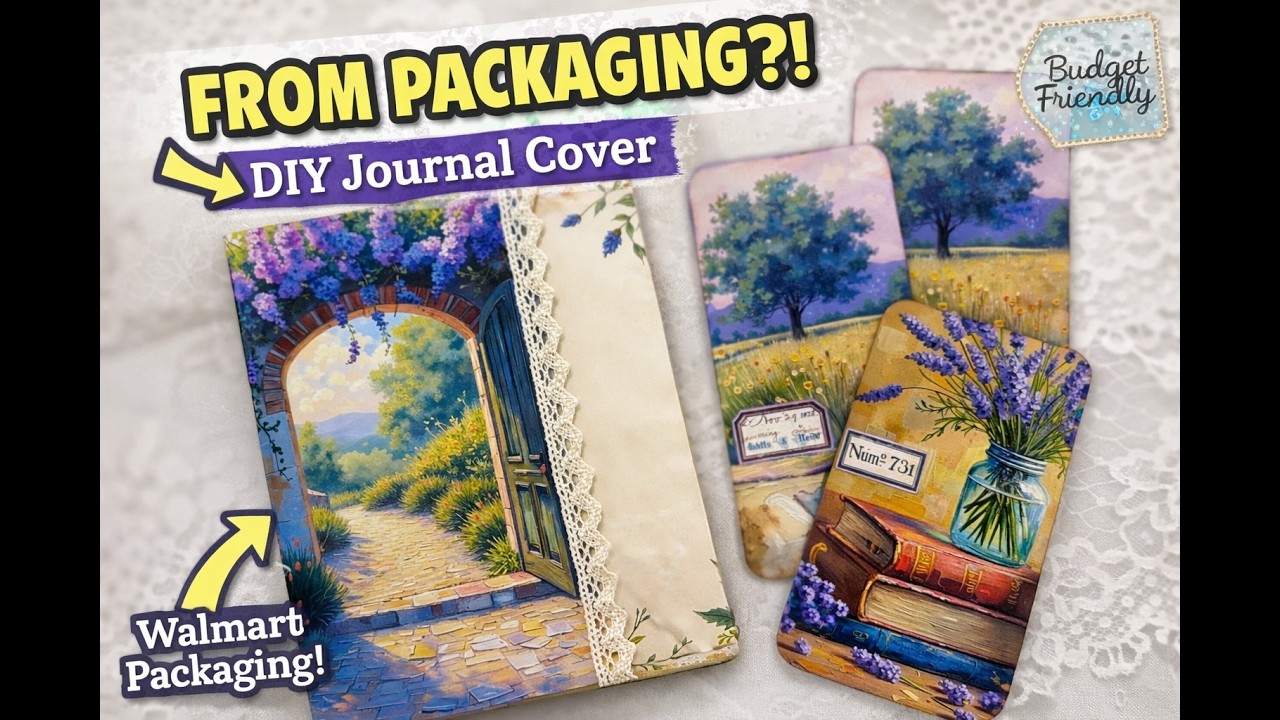 You Won’t Believe This Came from Walmart Packaging… DIY Journal Cover & Tags