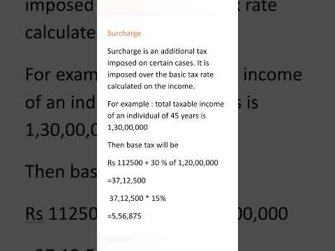 surcharge is an additional tax #shorts #incometax #taxation