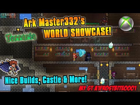 Terraria Xbox One World Showcase - Ark Master332's 2 Worlds with Cool Castle Designs!