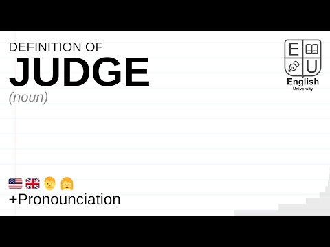 JUDGE meaning, definition & pronunciation | What is JUDGE? | How to say JUDGE