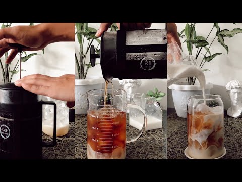 how to make iced spanish latte at home / using 24 hours cold brew (quick and easy recipe)