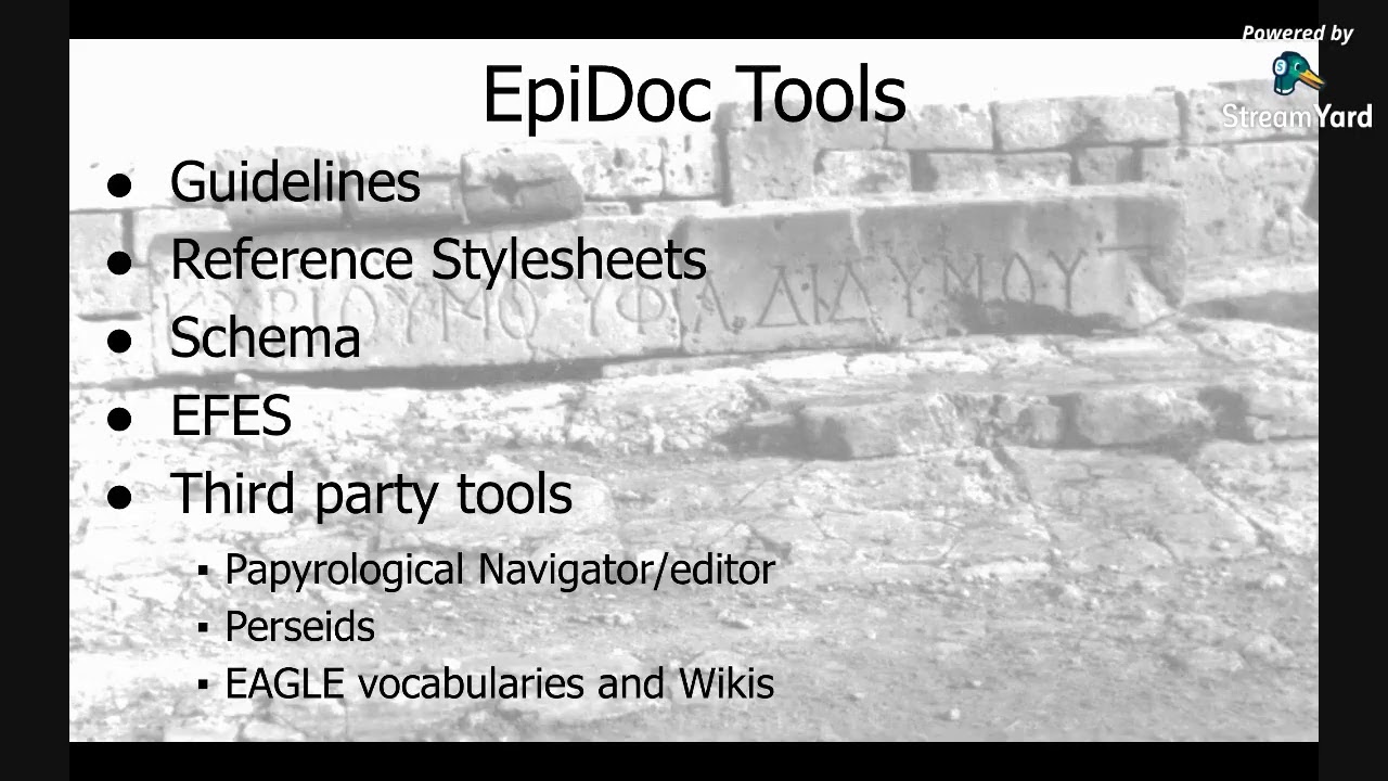 EpiDoc Tutorial: Origins, goals and contributions