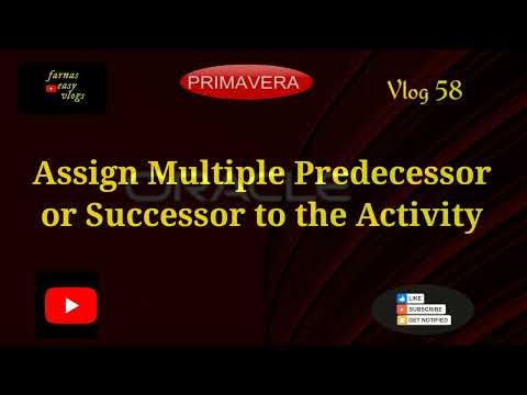 Simple Trick to Assign Multiple Predecessor or Successor to the Activity.