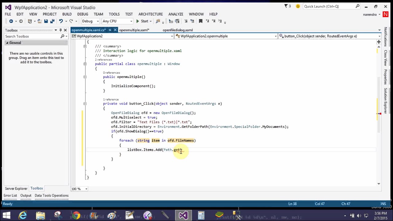 How to open multiple files using OpenFileDialog in WPF