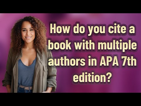 How do you cite a book with multiple authors in APA 7th edition?