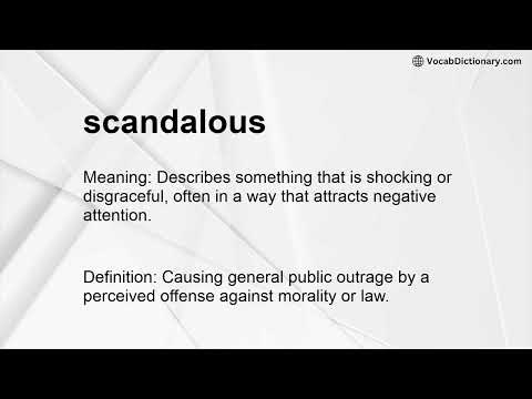 scandalous Meaning