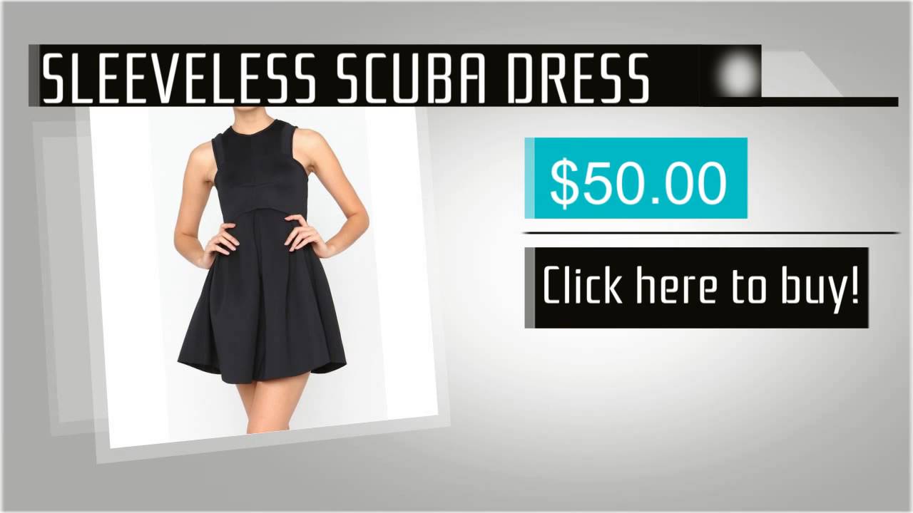 SLEEVELESS SCUBA DRESS