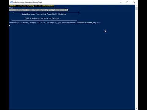 Updating your PowerShell Module using Get-InstalledModuleUpdate script