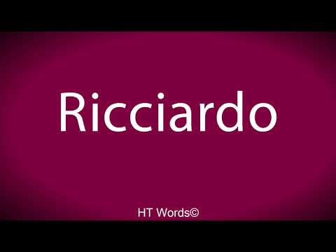 How to pronounce Ricciardo