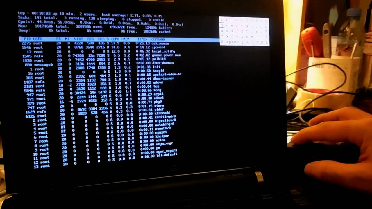 linux framebuffer on screen keyboard - mouse/trackball version