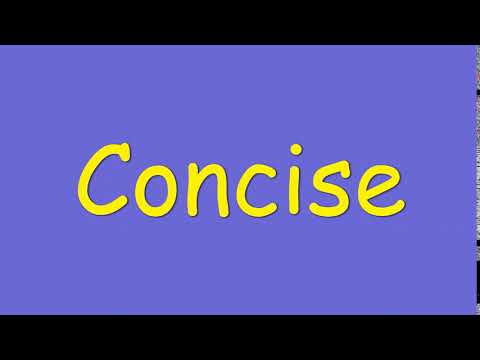 Concise meaning