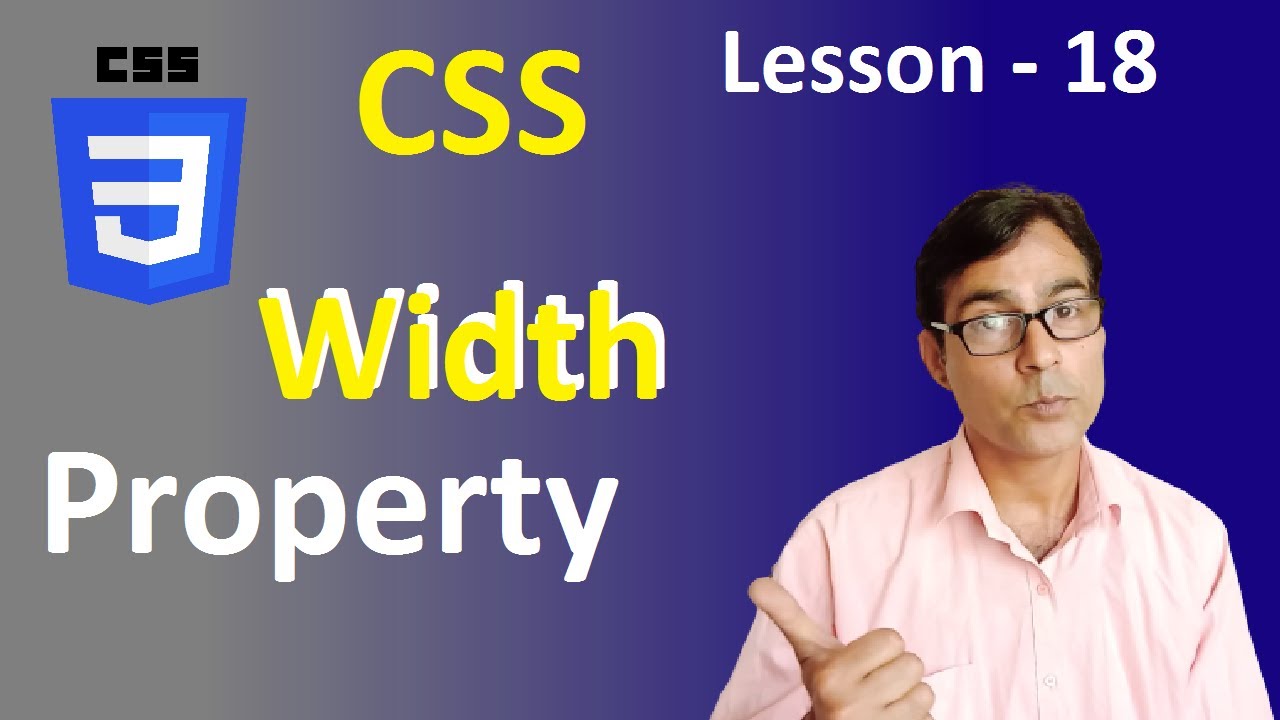 Width property in CSS | CSS width property | Css tutorial lesson - 18 | CSS for beginners