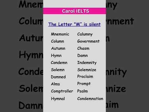 The silent "M" in these words reflects the influence of classical language. #english #ieltsexam