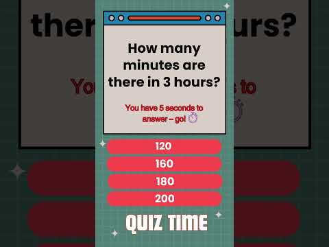 ⏰ "How many minutes are there in 3 hours?Try solving this quick time conversion!" 🔢 #funfacts #quiz