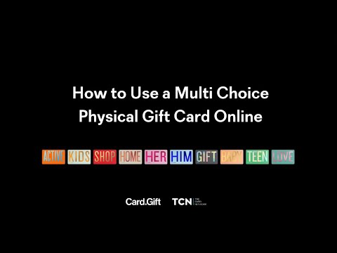 How to Use a Multi Choice Physical Gift Card Online