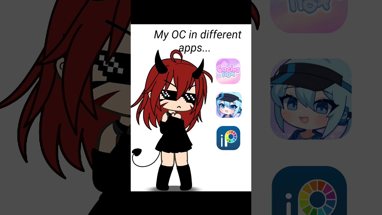 My OC in different apps✨🔥 #Gacha #GL2 #Ibispaintx #AlightMotion #GachaTweening #Animation