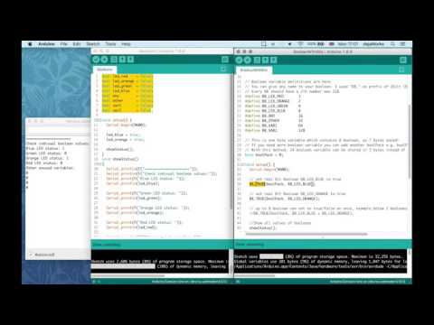 Using "Real" 1 Bit Boolean Variable For Arduino Memory Efficiency