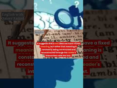 Poststructuralism Literary Theory #poststructuralism #literarytheory