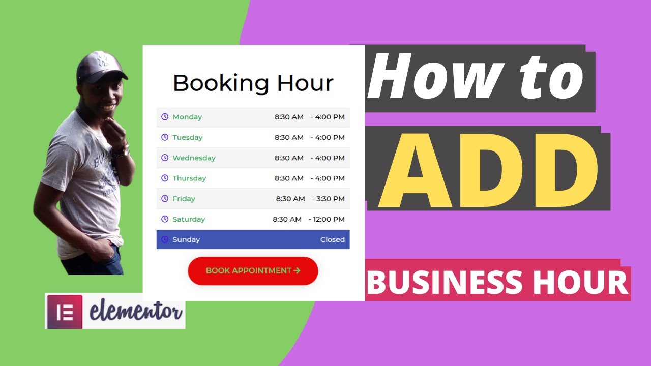 How to create WordPress elementor business hour widget tutorial. | addon for elementor