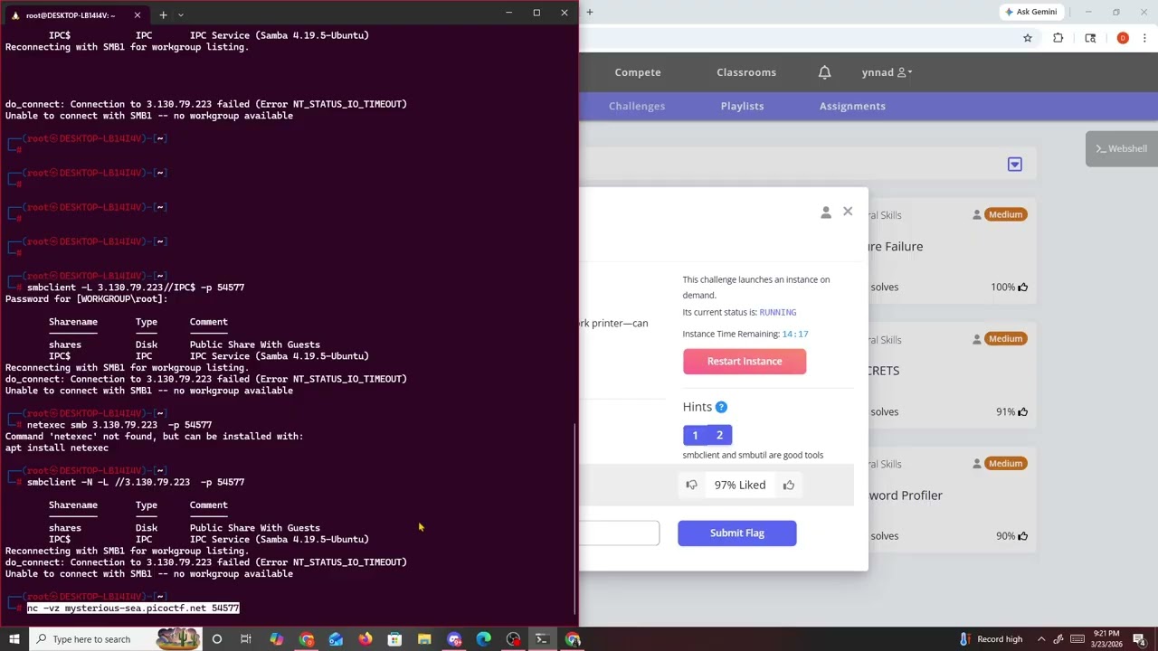 PicoCTF Printer Shares