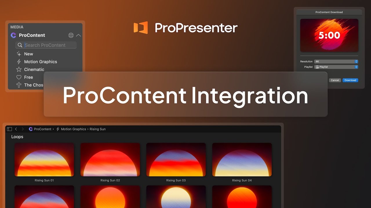 ProPresenter-  ProContent Integration