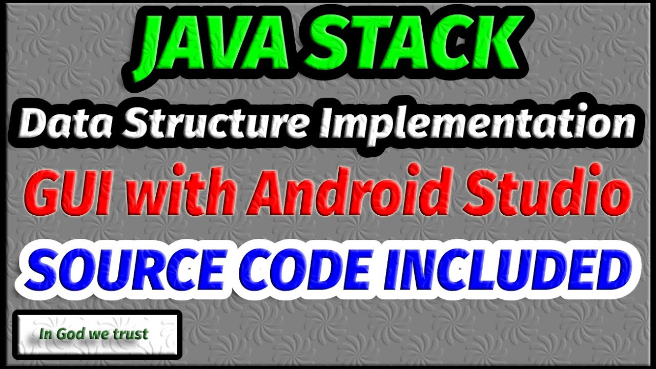 Java Stack data structure implementation  with GUI and a source code