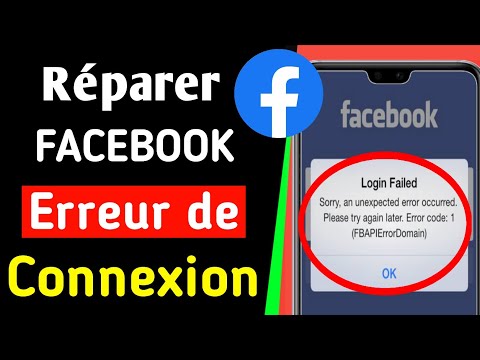 Erreur de connexion Facebook, une erreur inattendue s'est produite 2021√erreur de connexion facebook