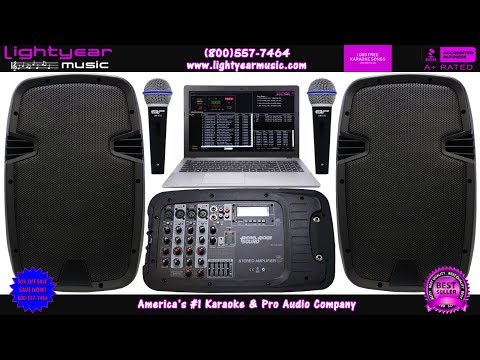 PORTABLE BLUETOOTH PROFESSIONAL LAPTOP KARAOKE SYSTEM YOUTUBE READY KARAOKE MACHINE 1,500 WATTS ✅